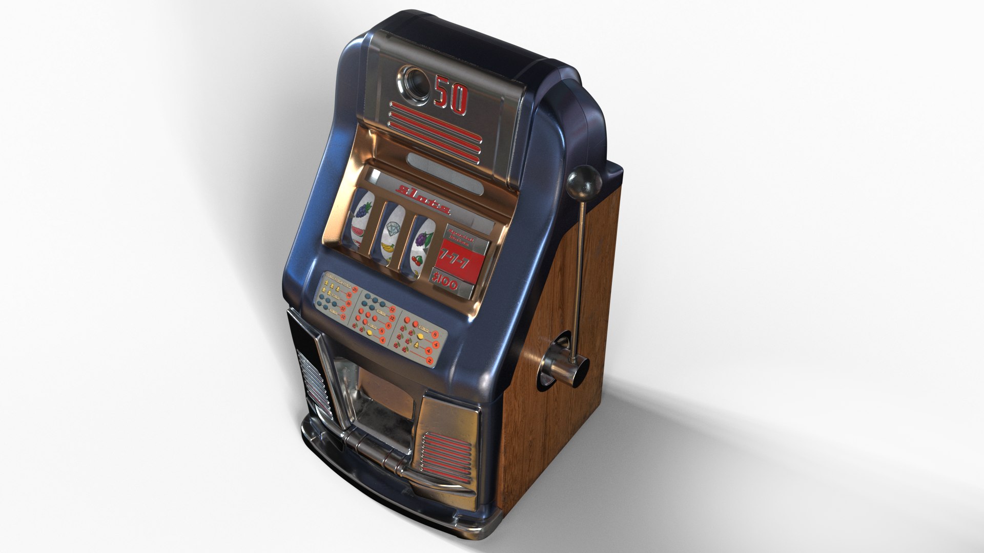 3D Model Vintage Slot Machine - TurboSquid 2430565