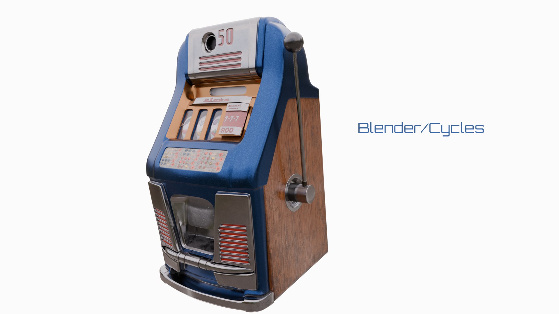 3D Model Vintage Slot Machine - TurboSquid 2430565