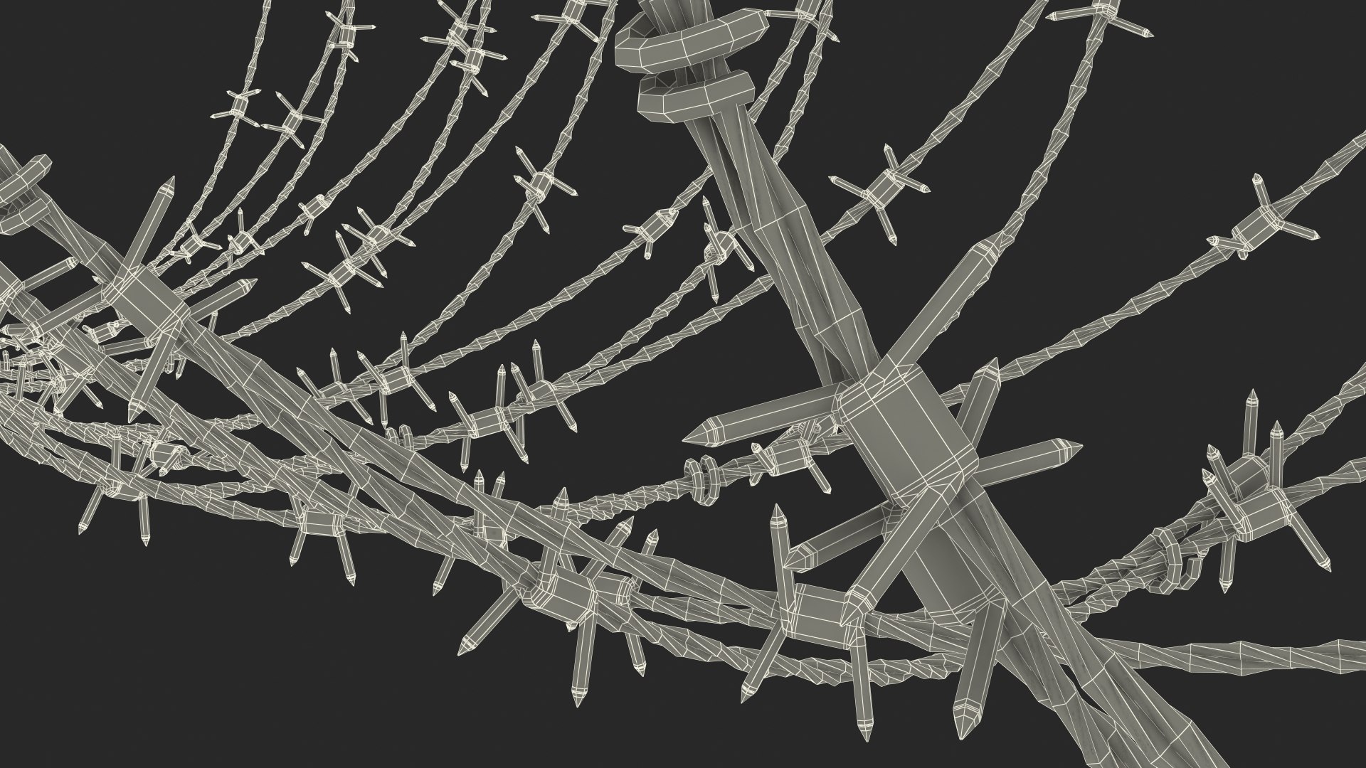 3D Spiral Razor Wire Obstacle - TurboSquid 1715661