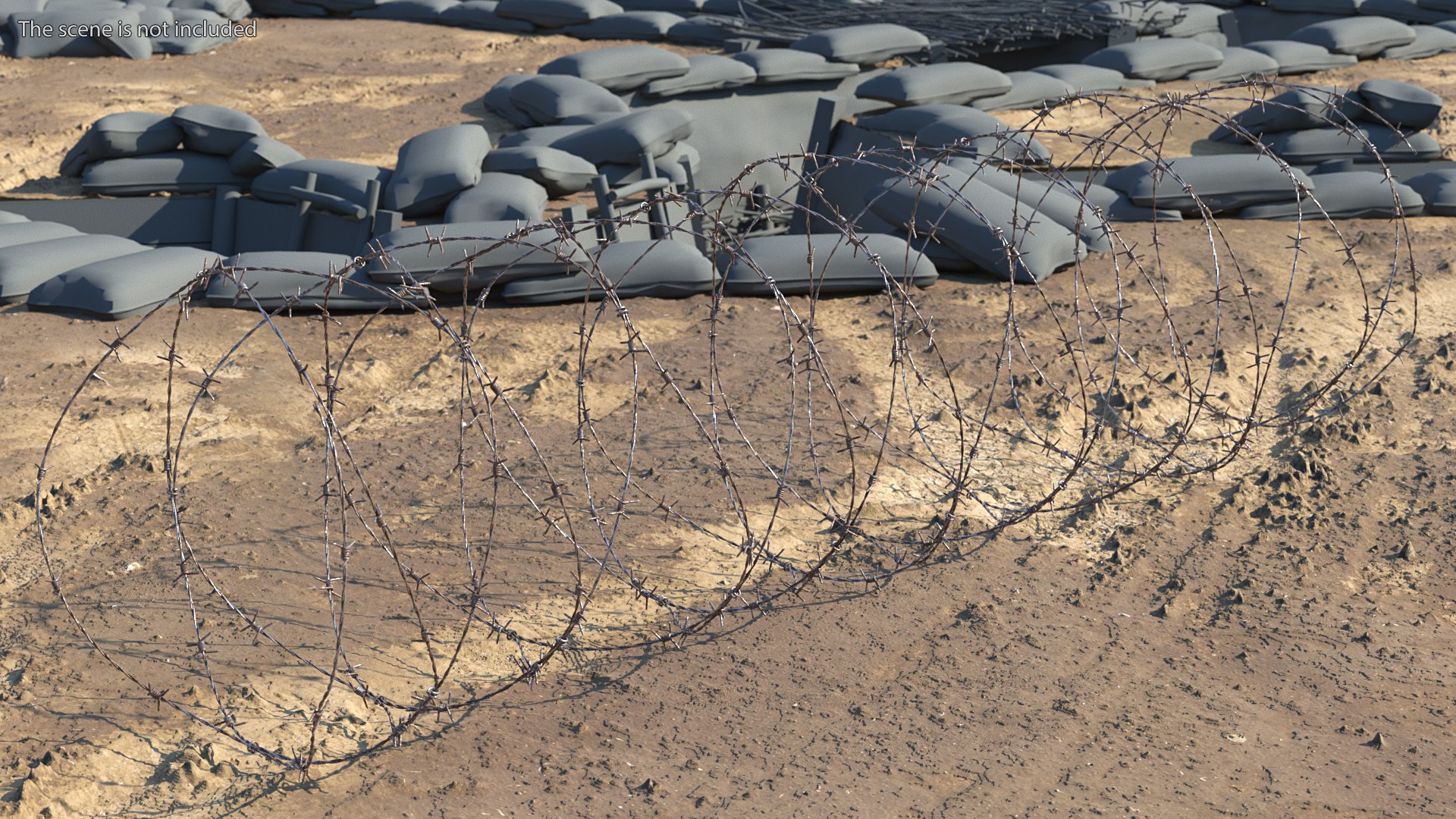 3D Spiral Razor Wire Obstacle - TurboSquid 1715661