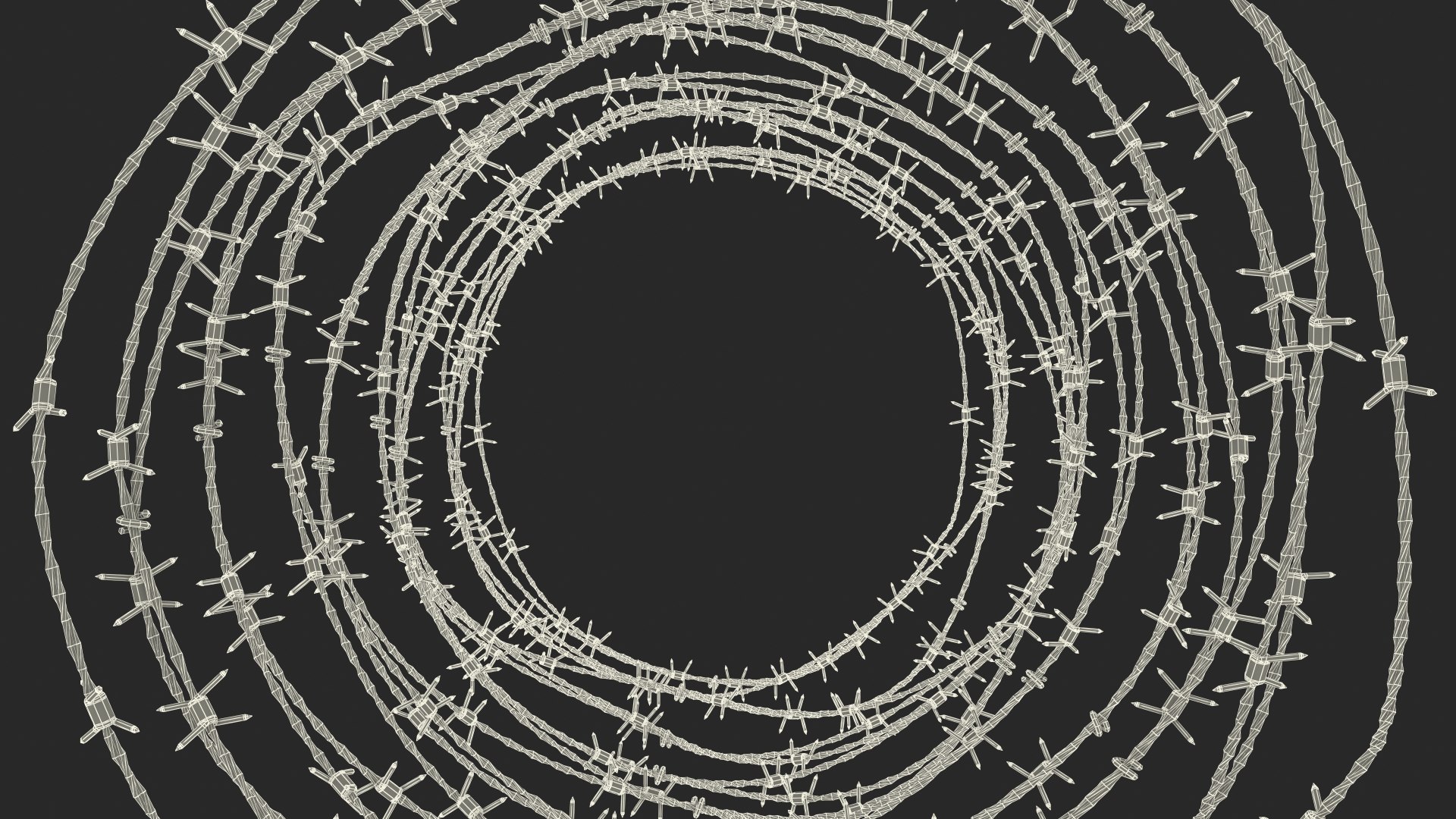 3D Spiral Razor Wire Obstacle - TurboSquid 1715661