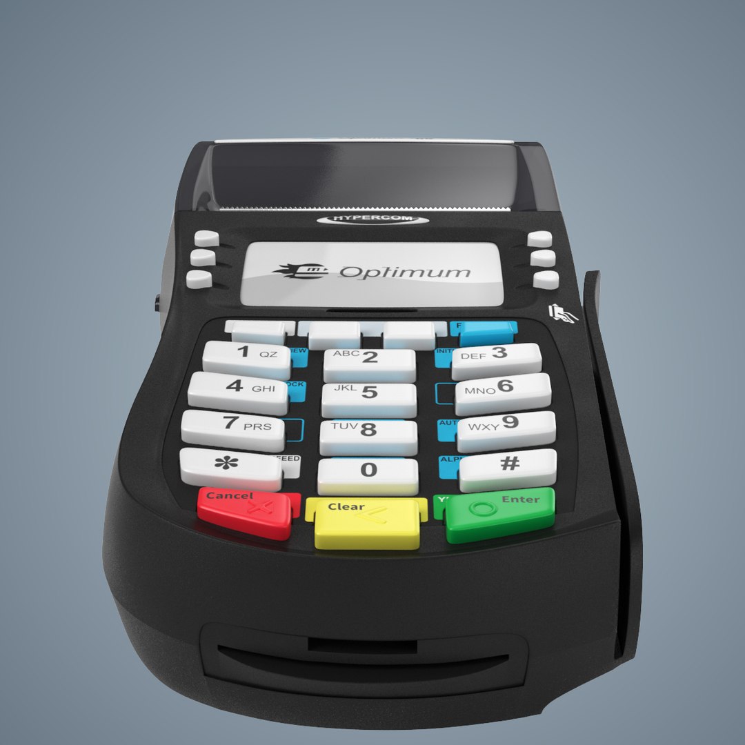 Pos Terminal Hypercom Optimum 3d Model
