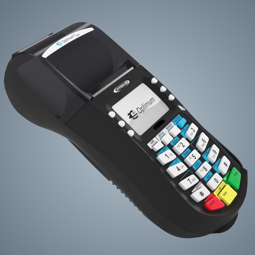 Pos Terminal Hypercom Optimum 3d Model