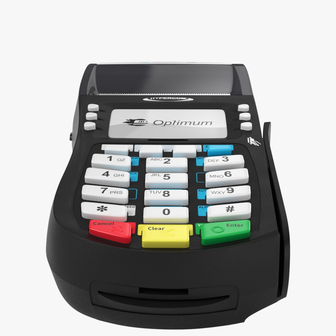 Pos Terminal Hypercom Optimum 3d Model