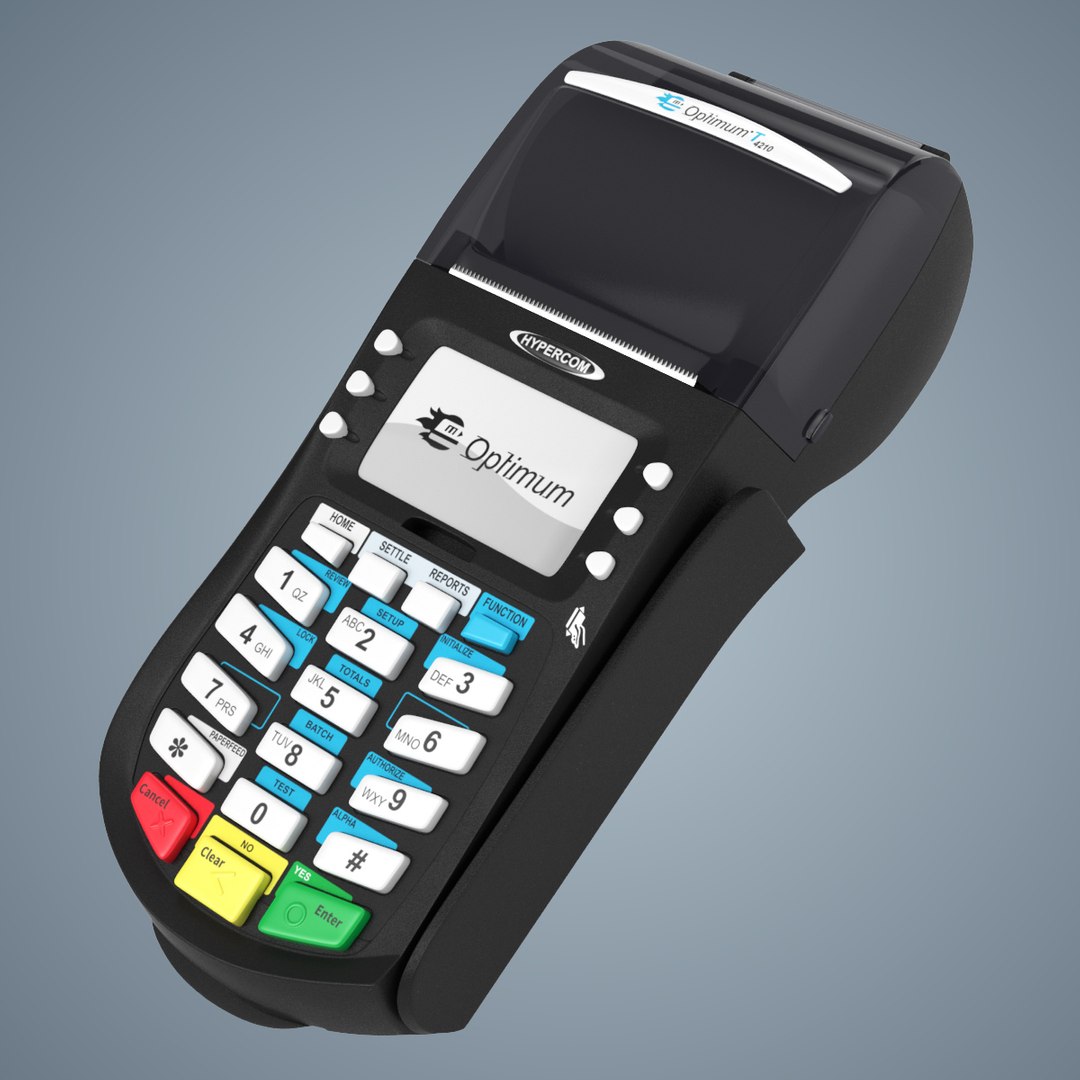 pos terminal hypercom optimum 3d model