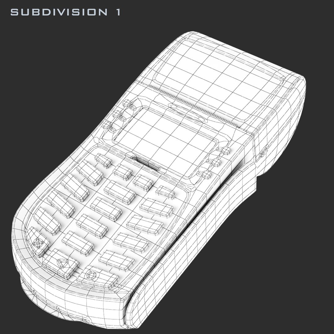 Pos Terminal Hypercom Optimum 3d Model