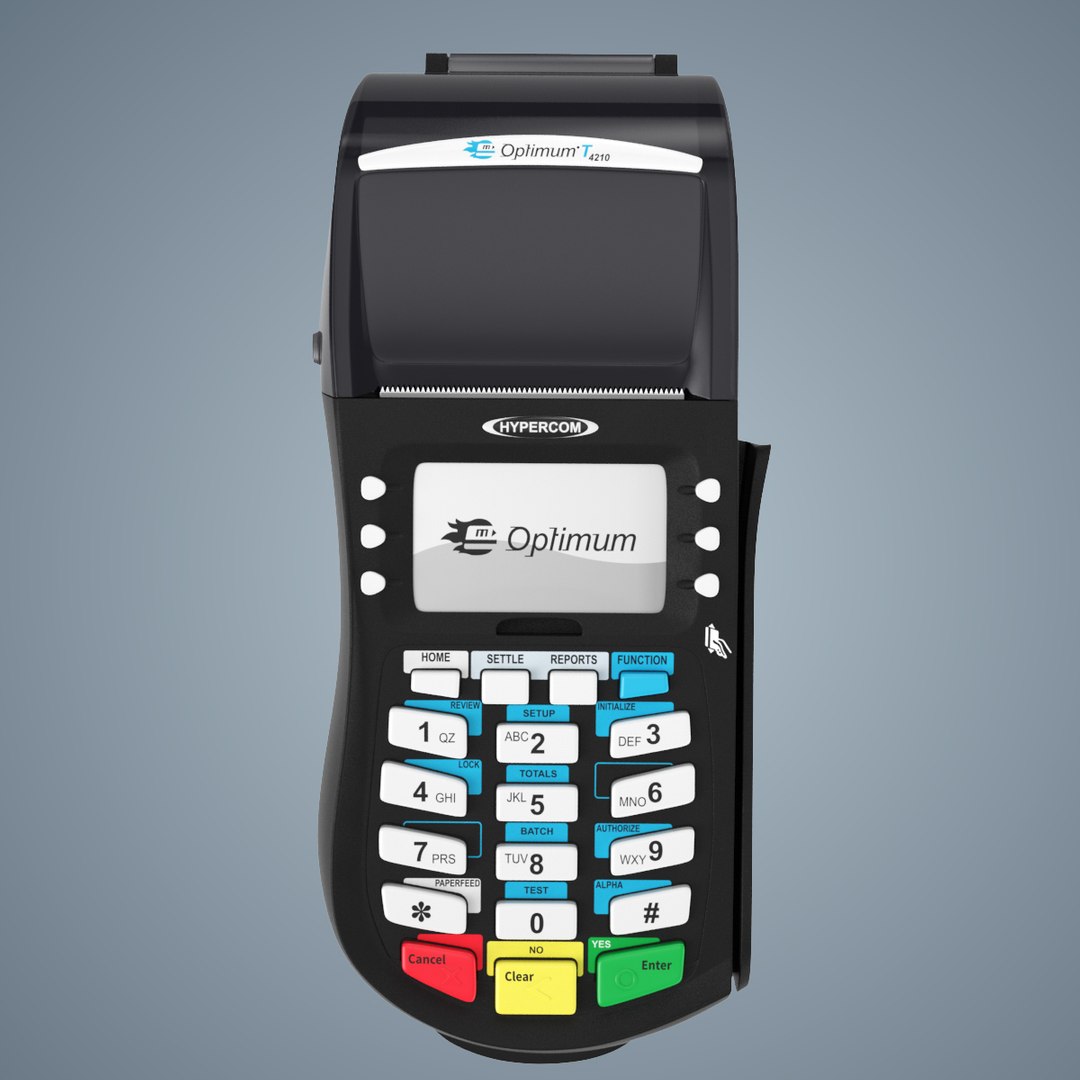 Pos Terminal Hypercom Optimum 3d Model