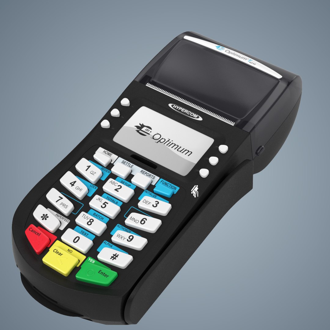 Pos Terminal Hypercom Optimum 3d Model