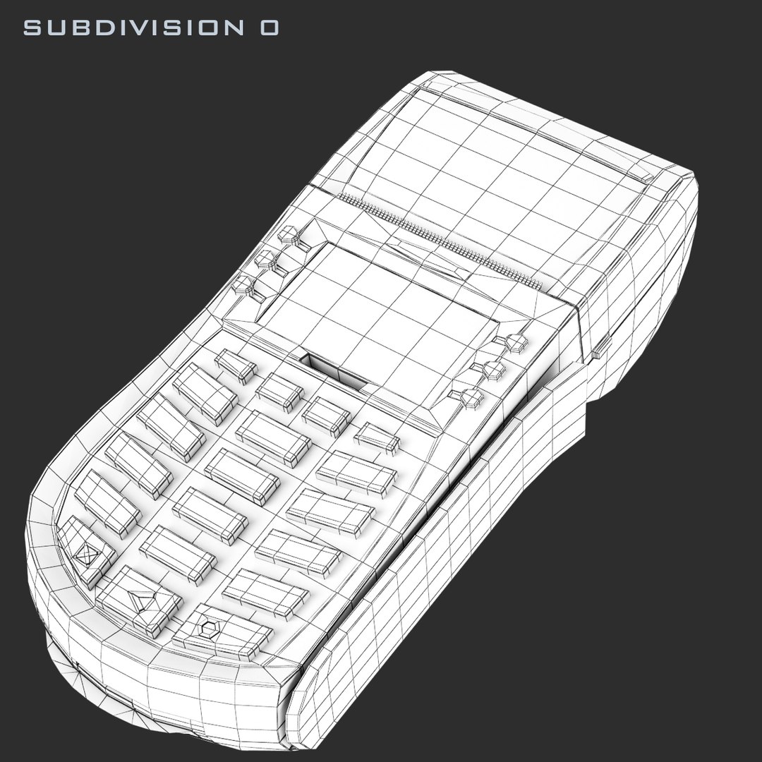 Pos Terminal Hypercom Optimum 3d Model