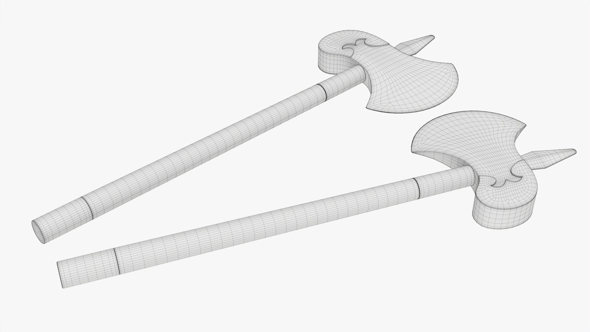 3D Single Blade Axe Pair - TurboSquid 1856555