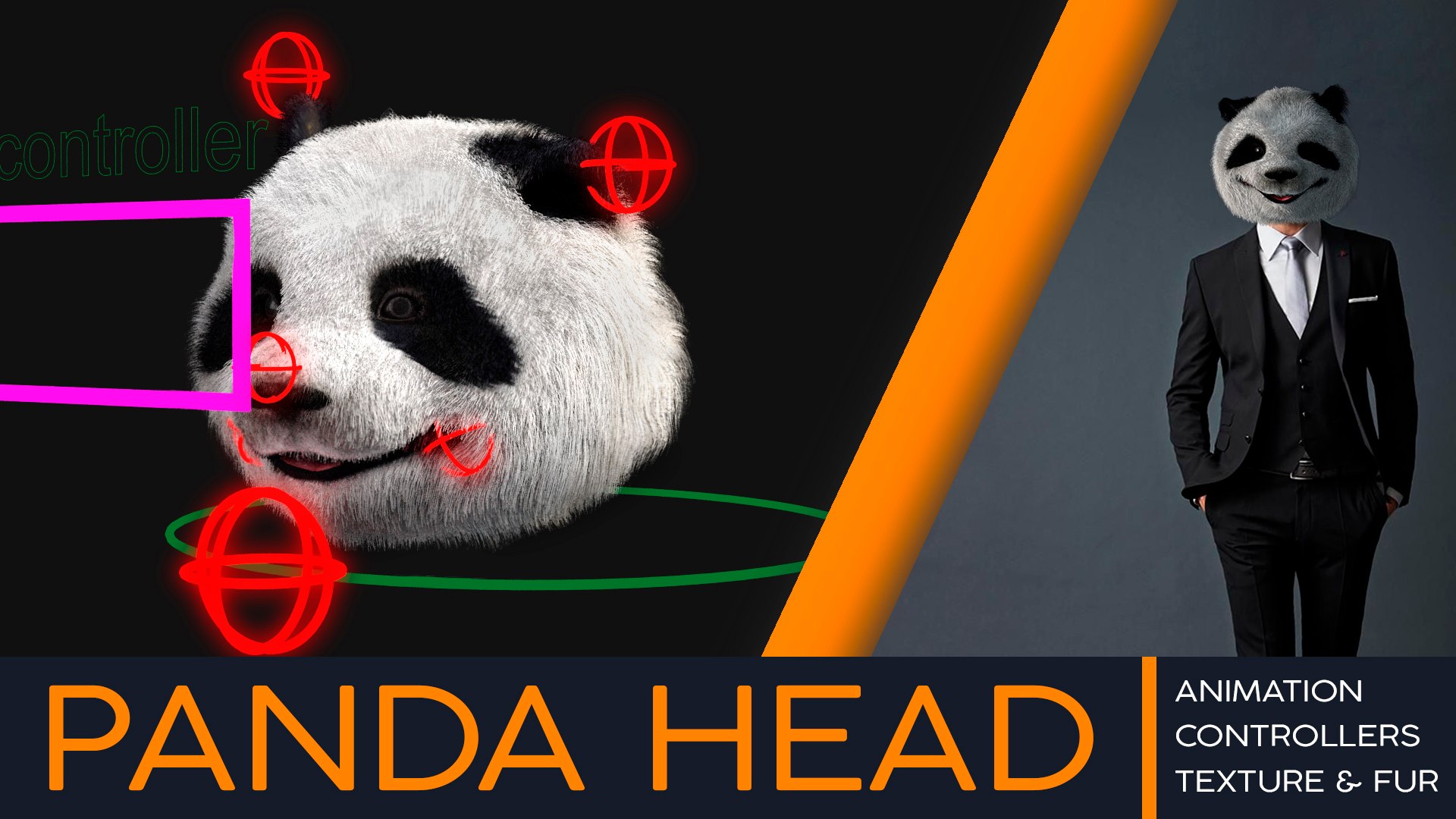 3D Panda Head - TurboSquid 1479086