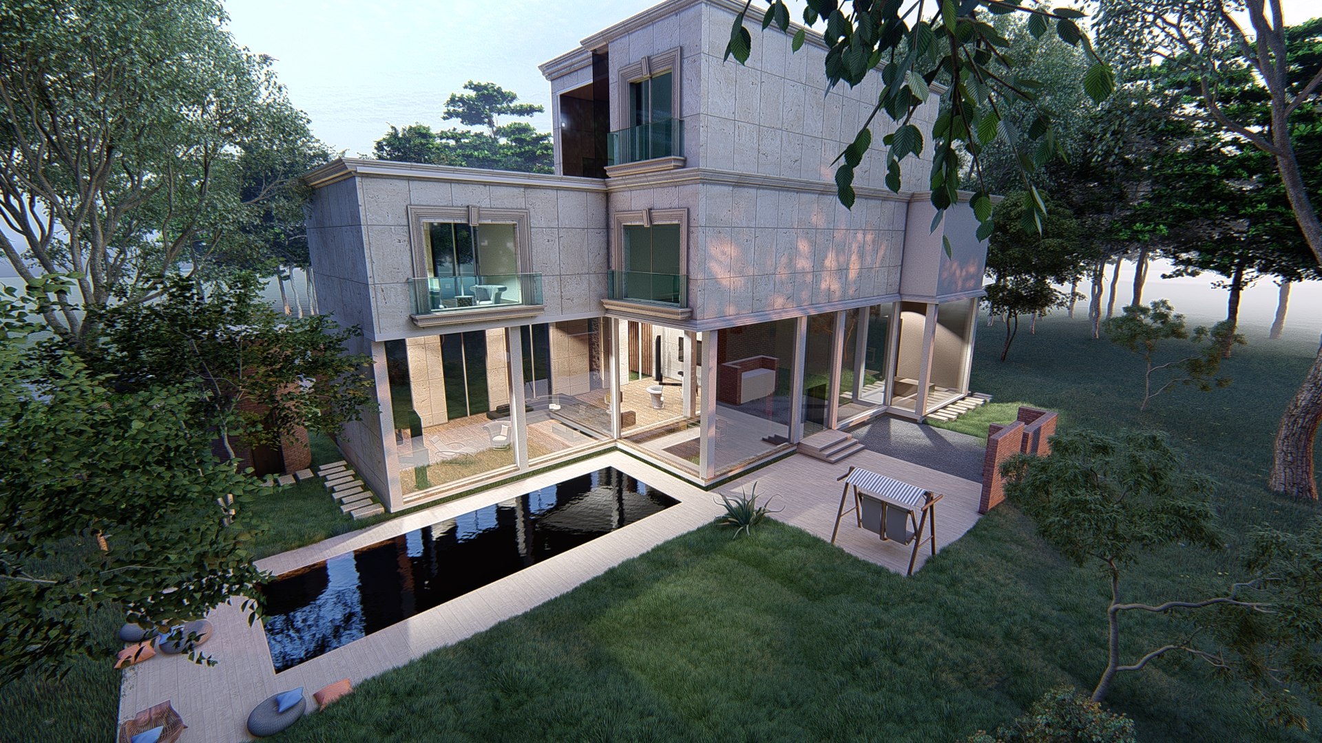 3D Classic Villa Revit And Lumion - TurboSquid 1817757