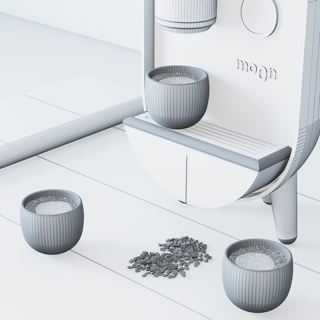 3D Moon Coffee Maker Cm - TurboSquid 1652599