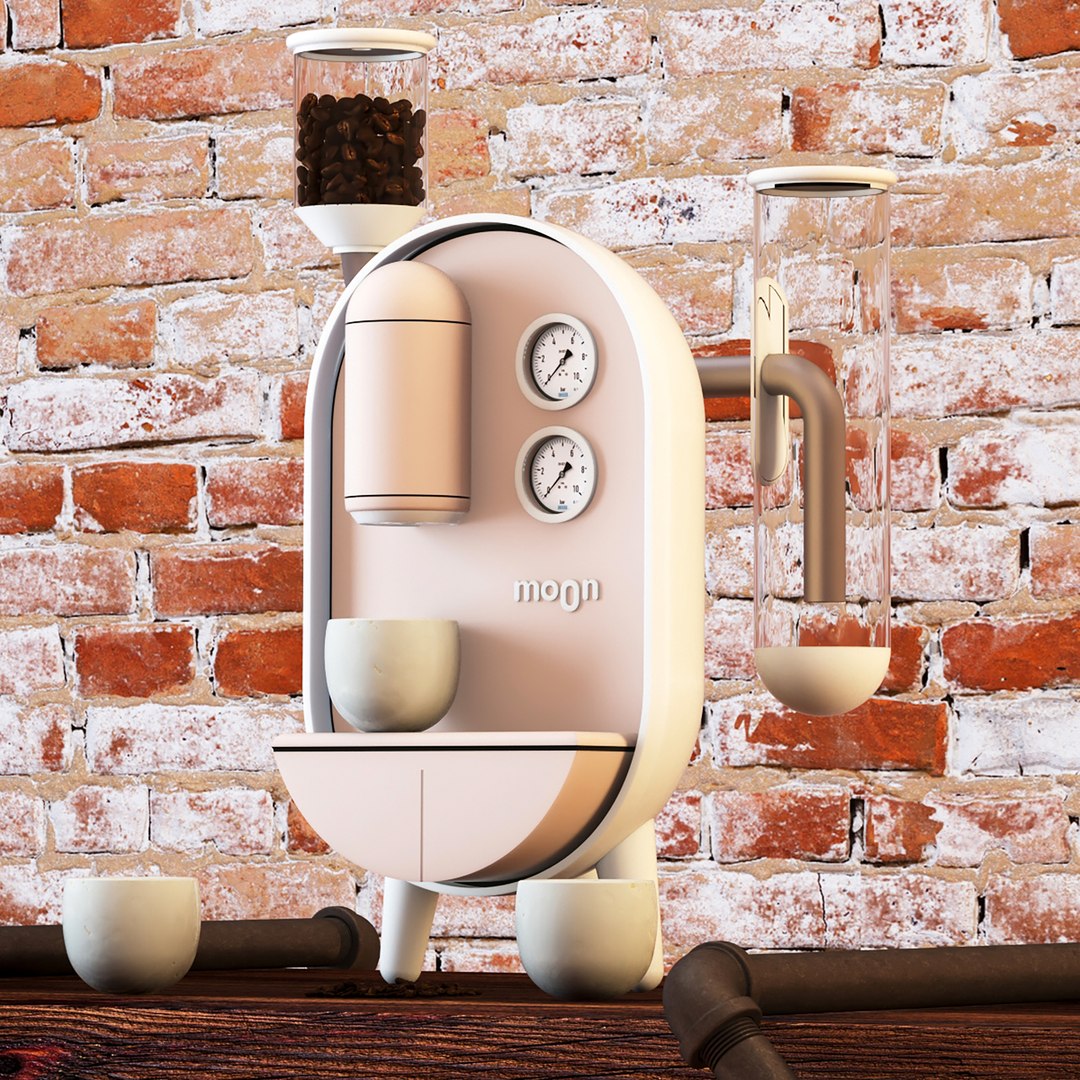 3D Moon Coffee Maker Cm - TurboSquid 1652599