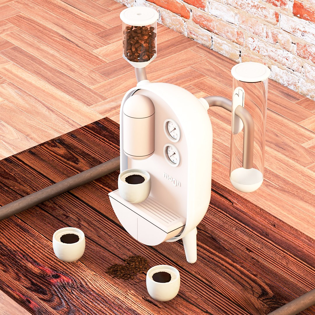 3D Moon Coffee Maker Cm - TurboSquid 1652599