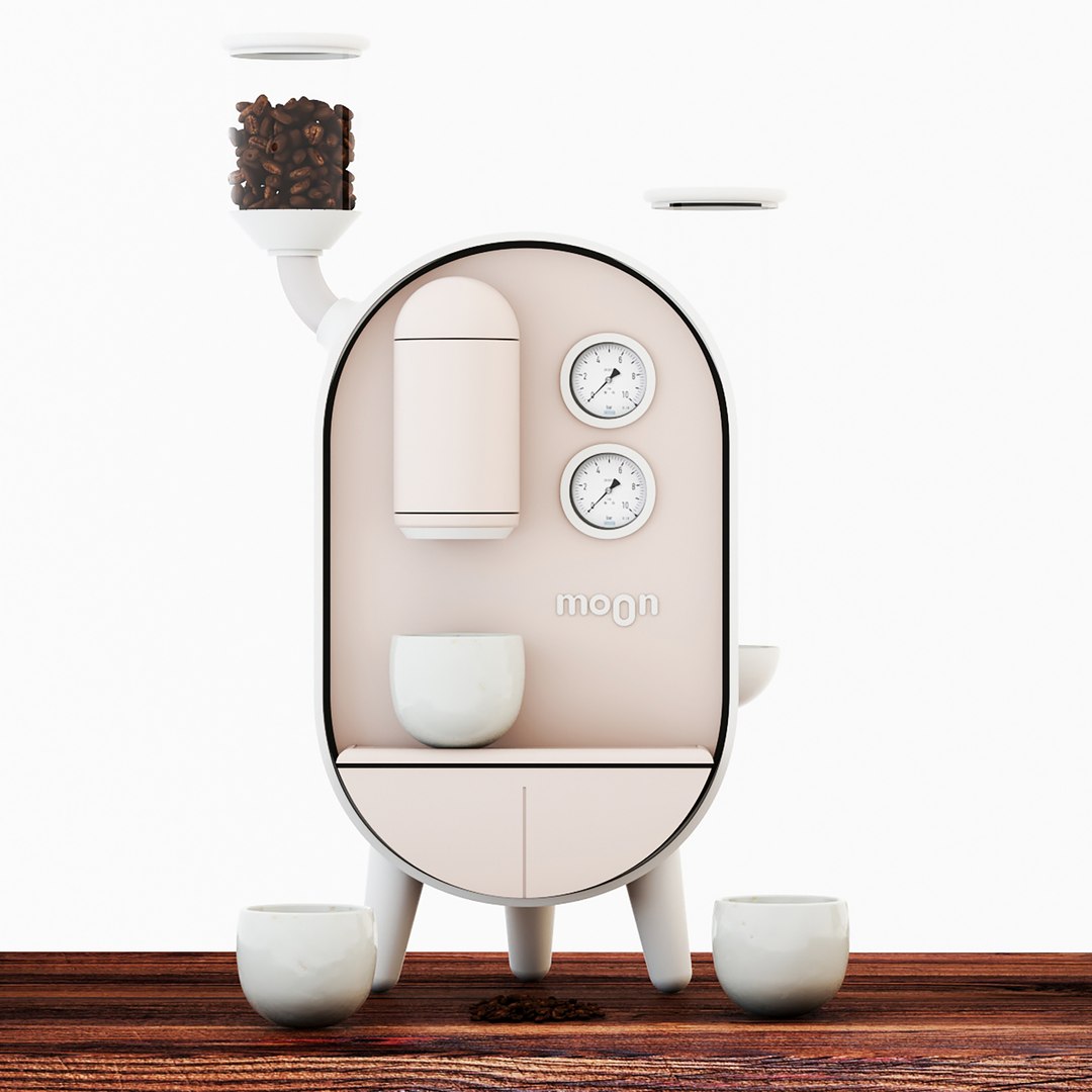 3D Moon Coffee Maker Cm - TurboSquid 1652599