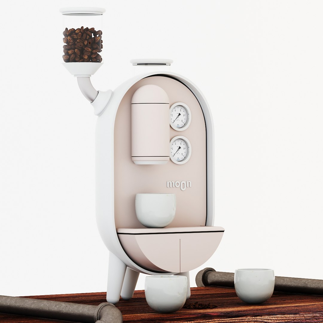3D Moon Coffee Maker Cm - TurboSquid 1652599