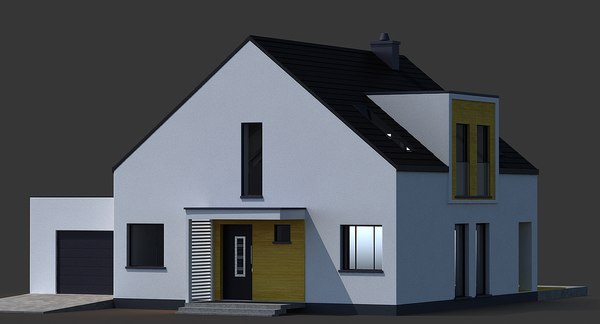 house modern 3d max
