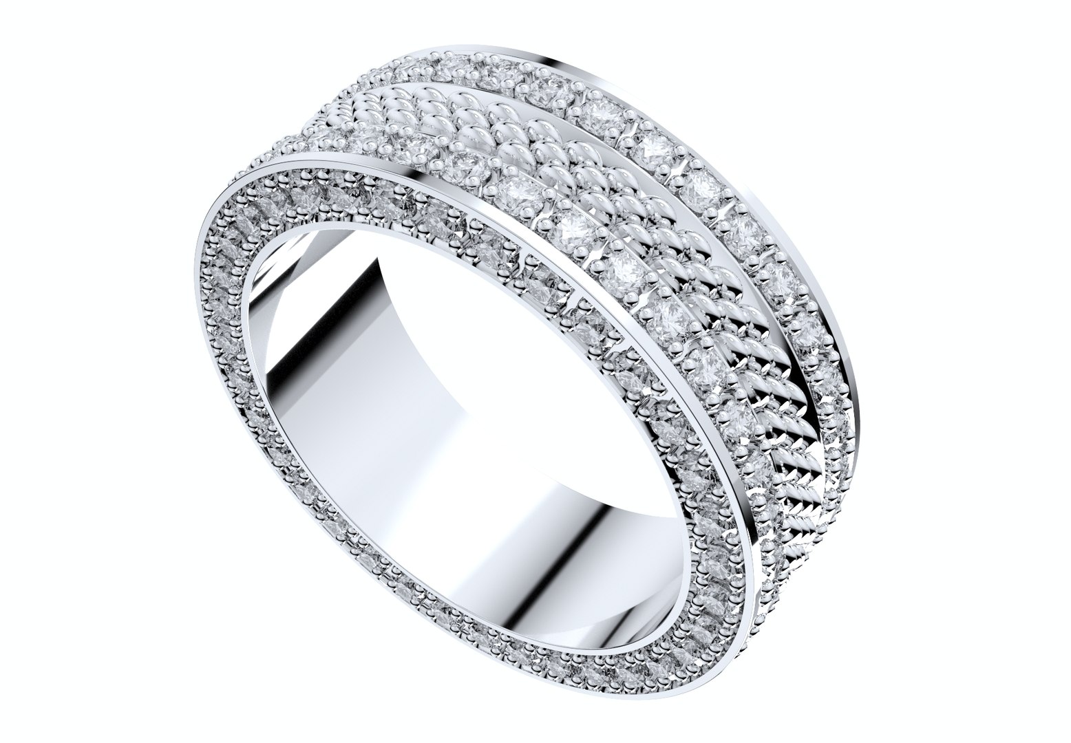 3D Wedding Set Ring Women Men Ring CAD Design-PSJM001V8 3D print model ...