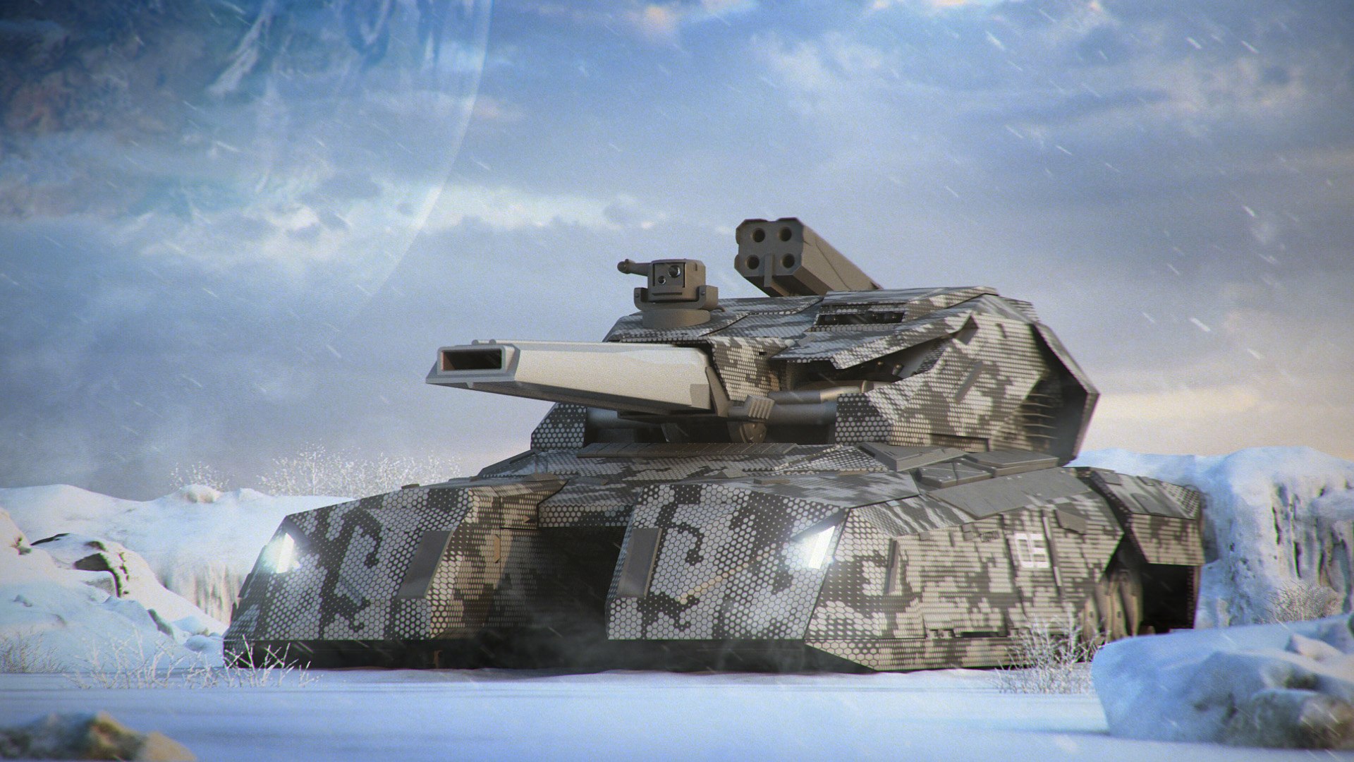 Sci-fi Tank Model - TurboSquid 2078777