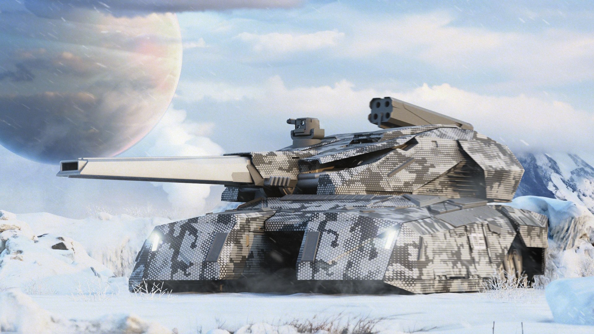 Sci-fi Tank Model - TurboSquid 2078777