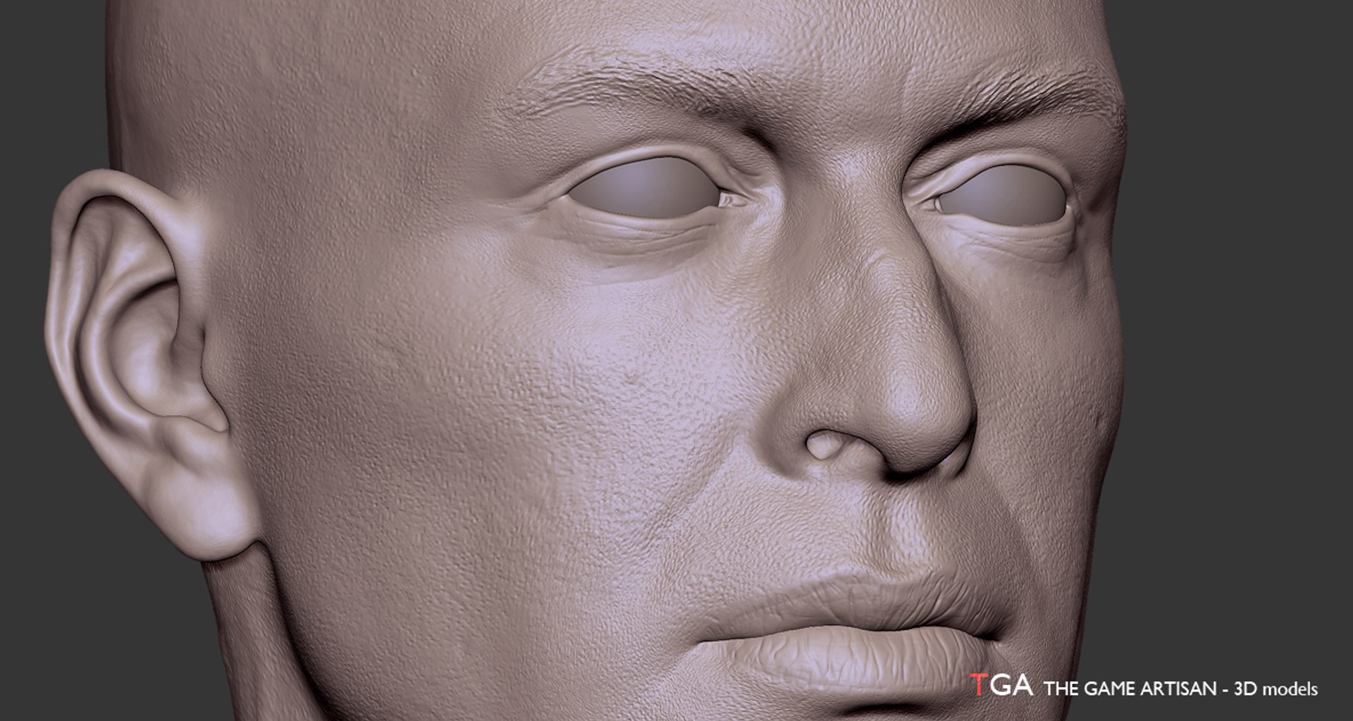 Male Middle Head 3D - TurboSquid 1205353