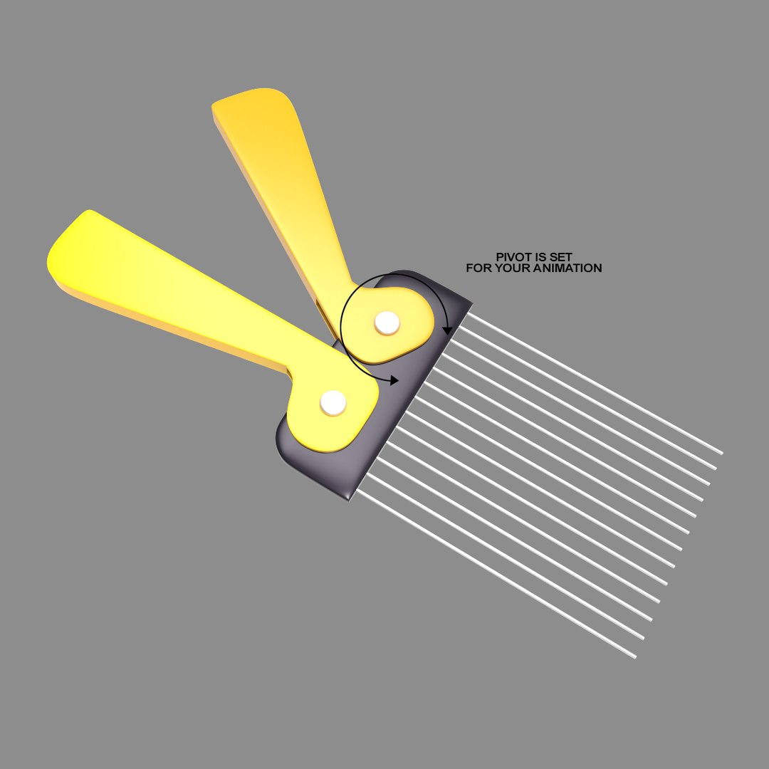3d Model Afro Comb