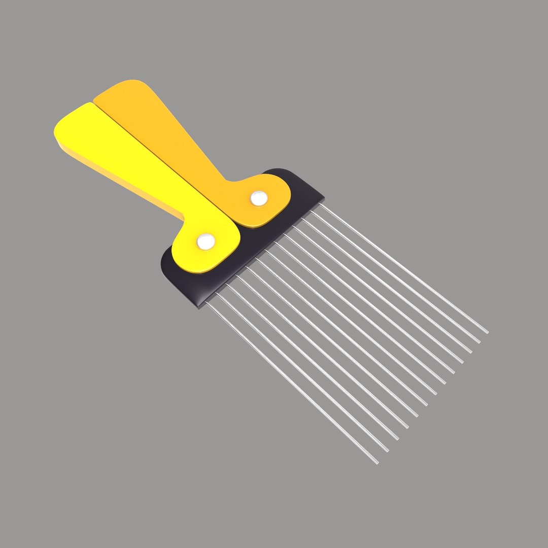 3d Model Afro Comb