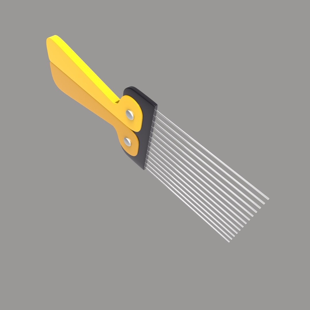 3d Model Afro Comb
