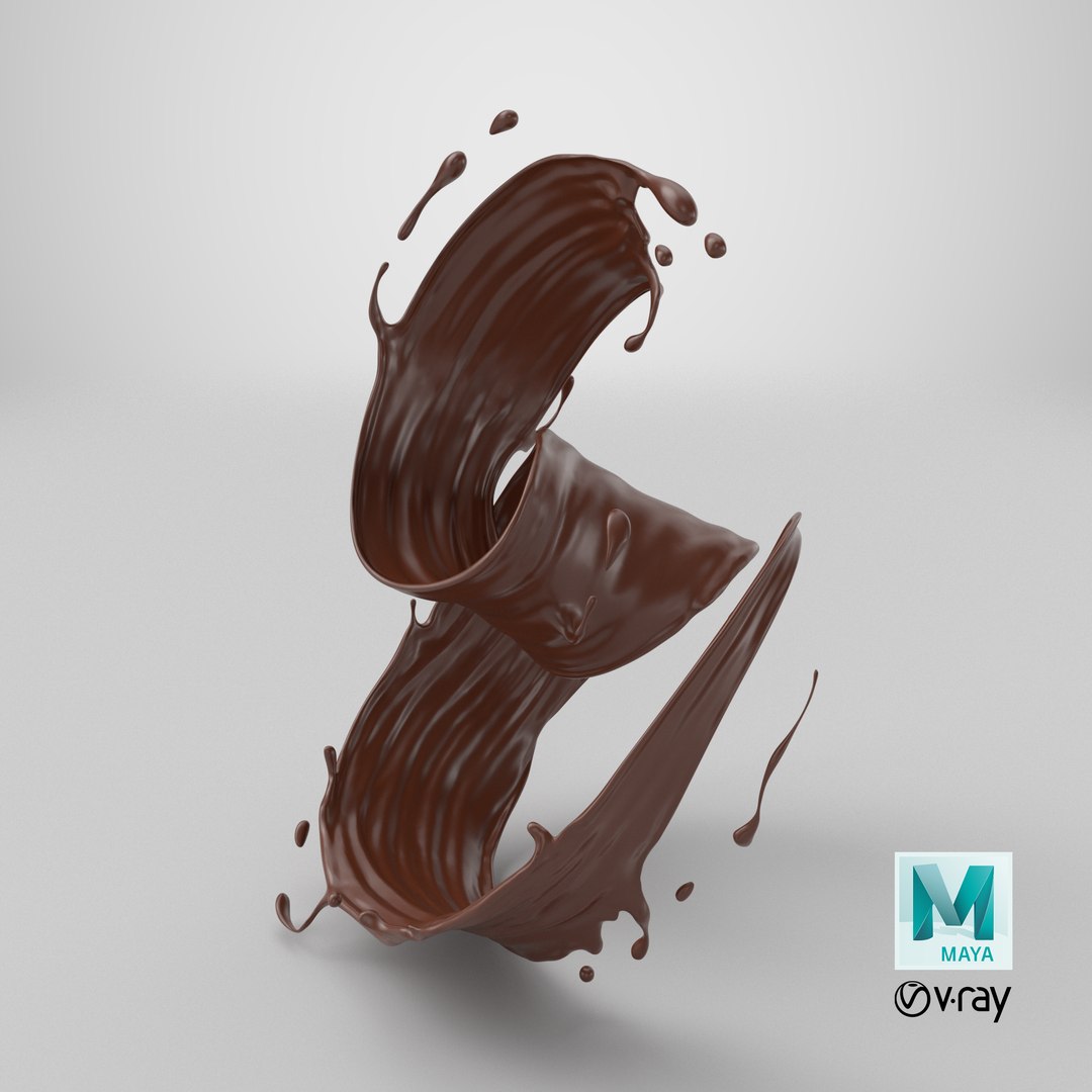 Free 3D Chocolate Splash Free 003 Model - TurboSquid 2268678