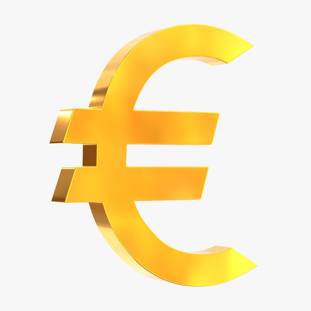 Euro currency sign 3D model - TurboSquid 2067486