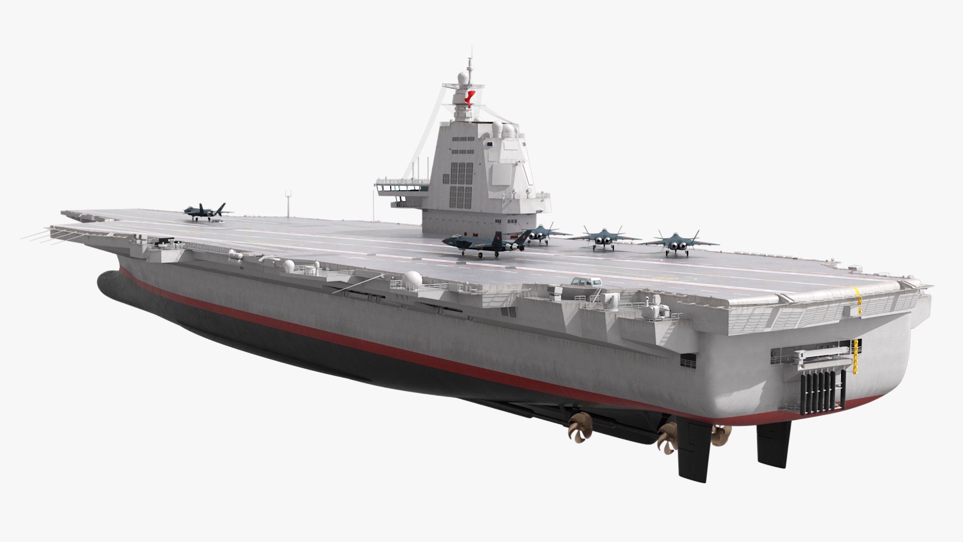 Chinese Supercarrier And Stealth Chengdu J 20 Model - TurboSquid 2368913