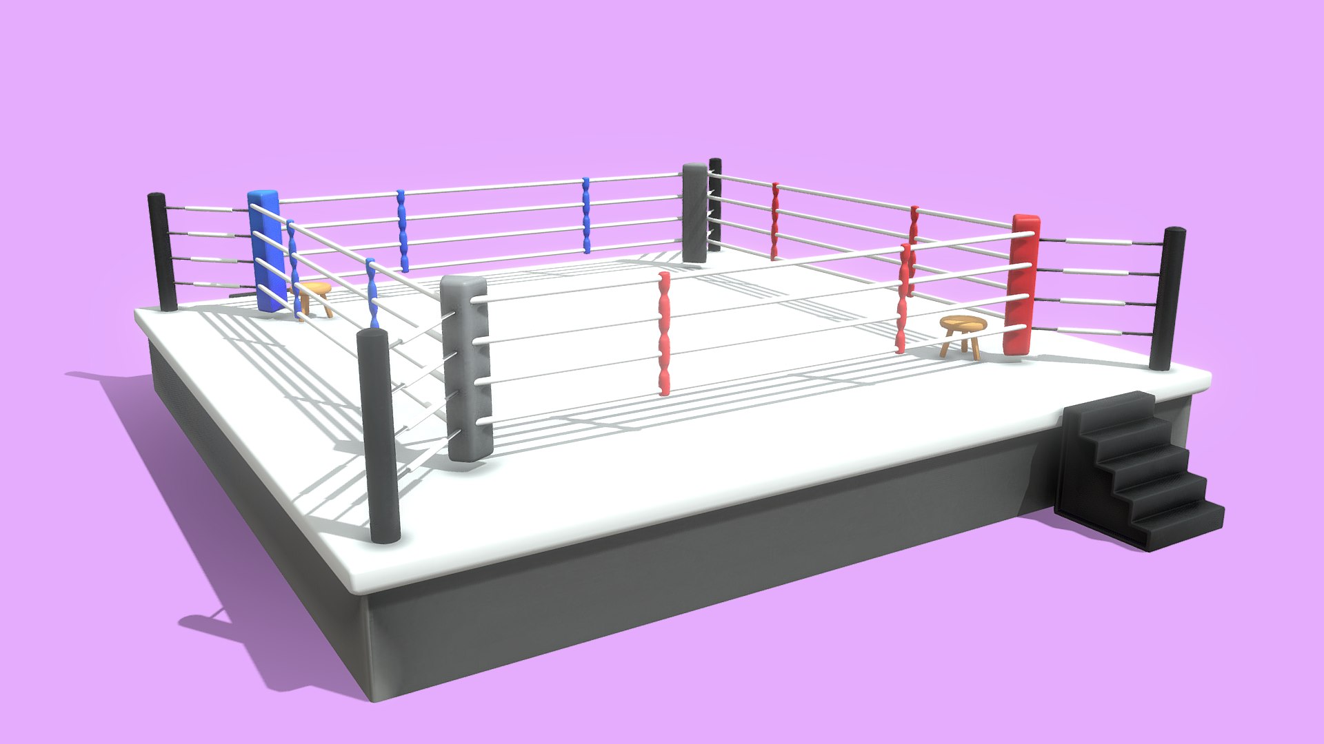 Boxing Ring Low Poly model - TurboSquid 2130237