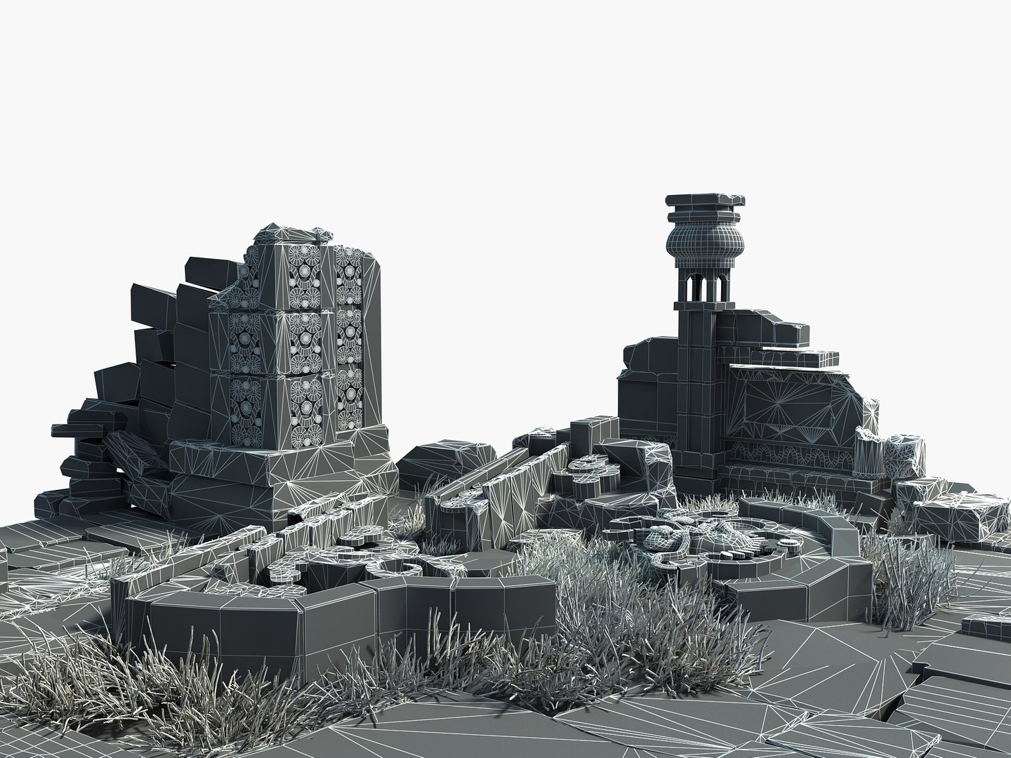 3D Temple Ruins Model - TurboSquid 1965725