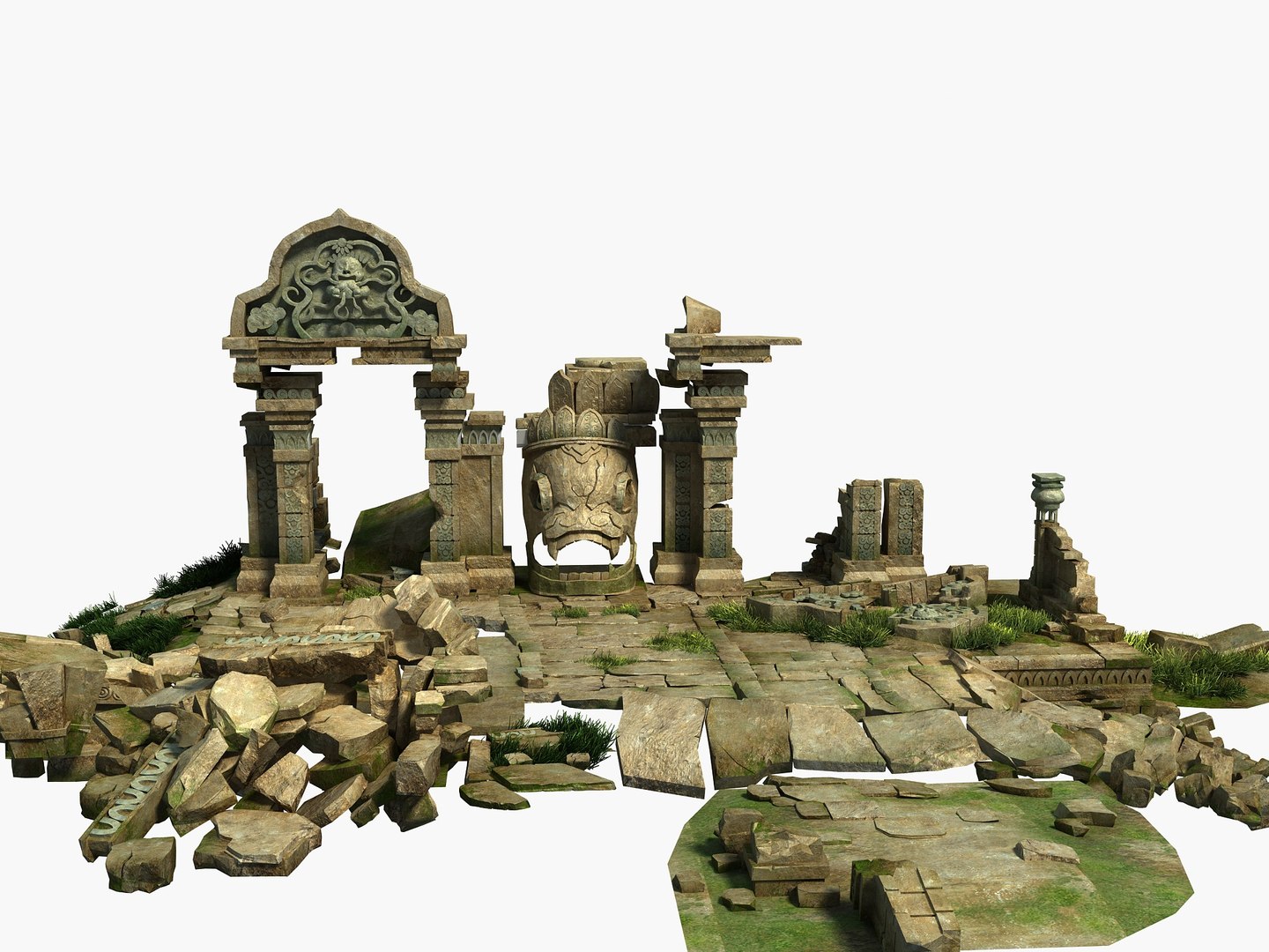3D Temple Ruins Model - TurboSquid 1965725