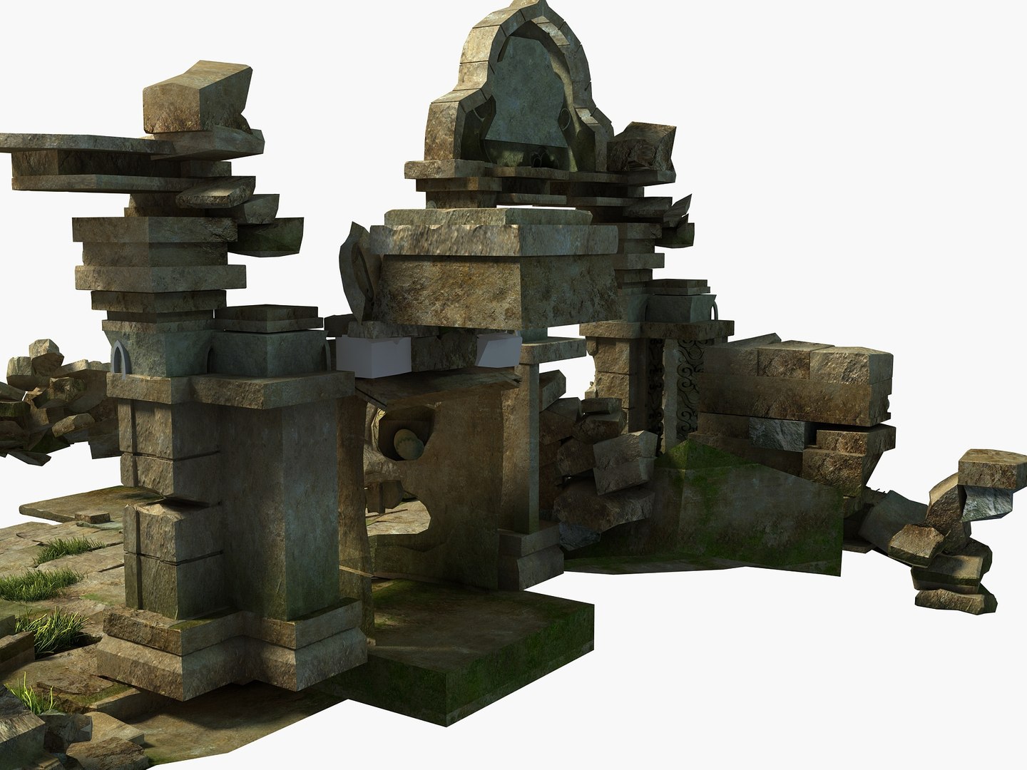 3D Temple Ruins Model - TurboSquid 1965725