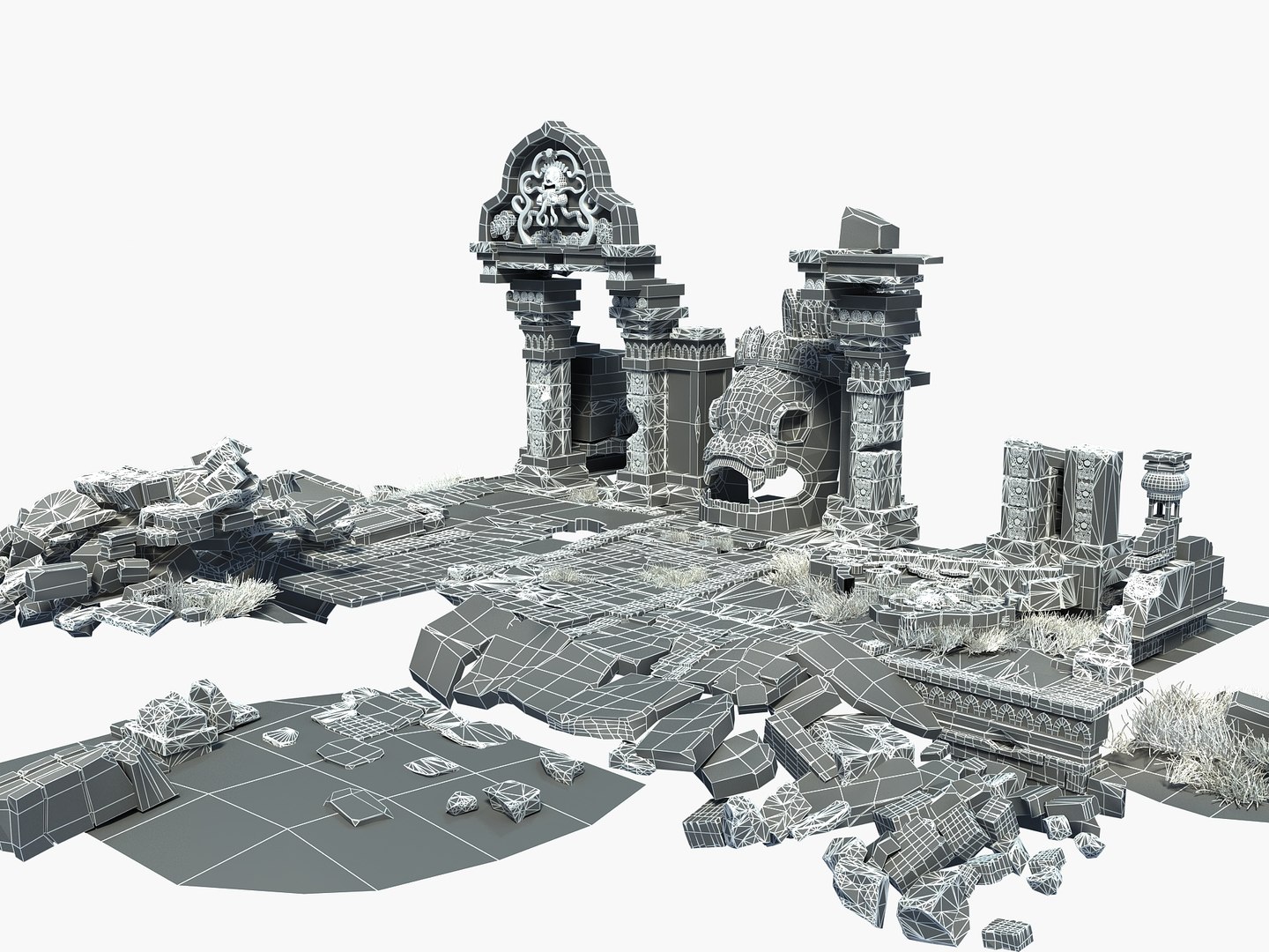 3D Temple Ruins Model - TurboSquid 1965725