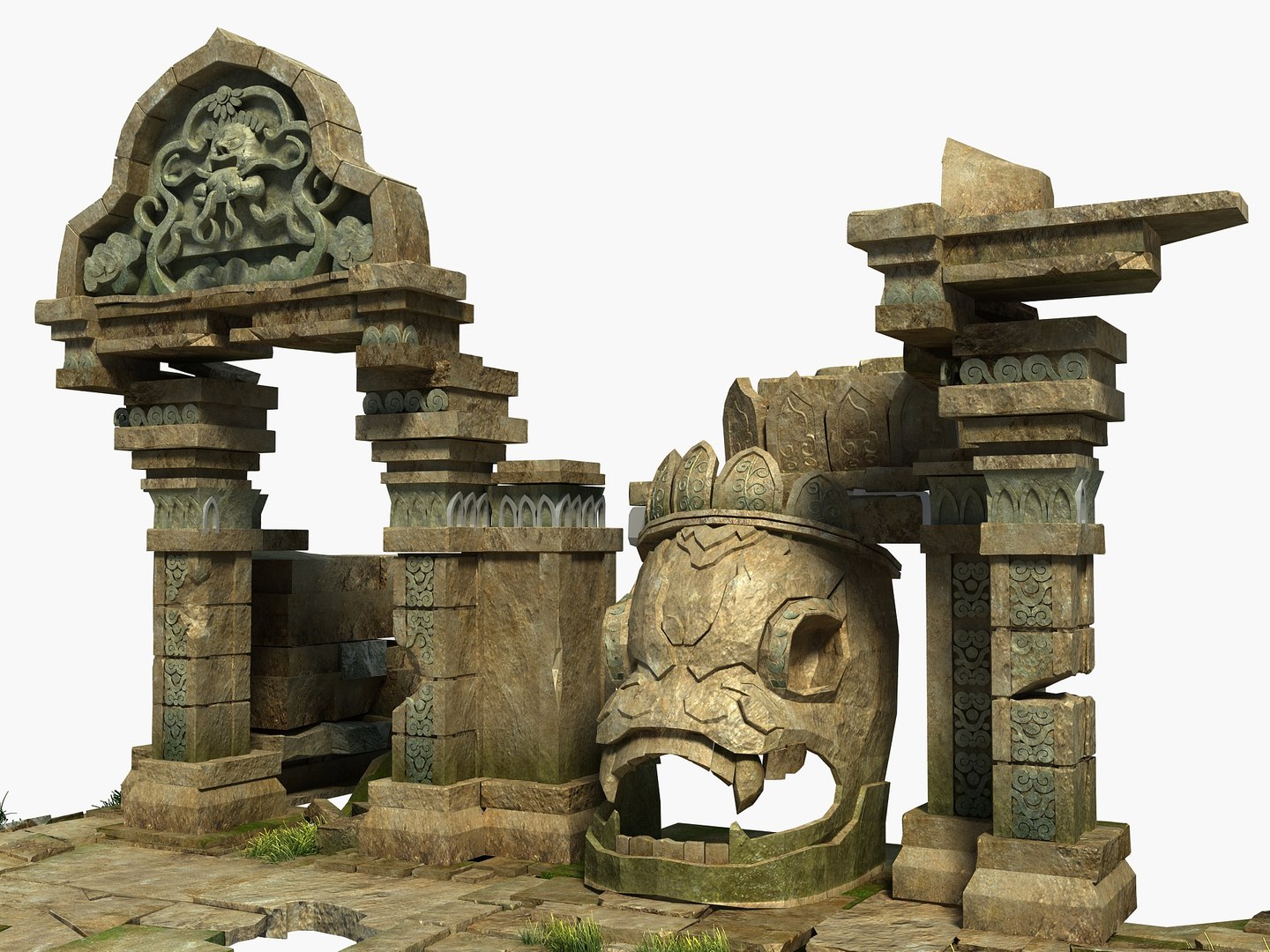 3D Temple Ruins Model - TurboSquid 1965725