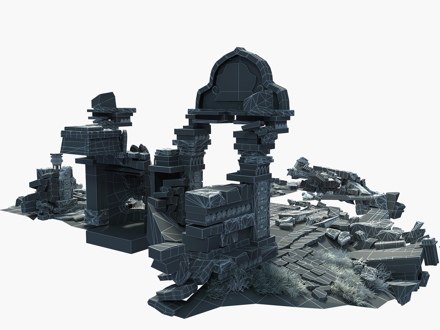 3D Temple Ruins Model - TurboSquid 1965725