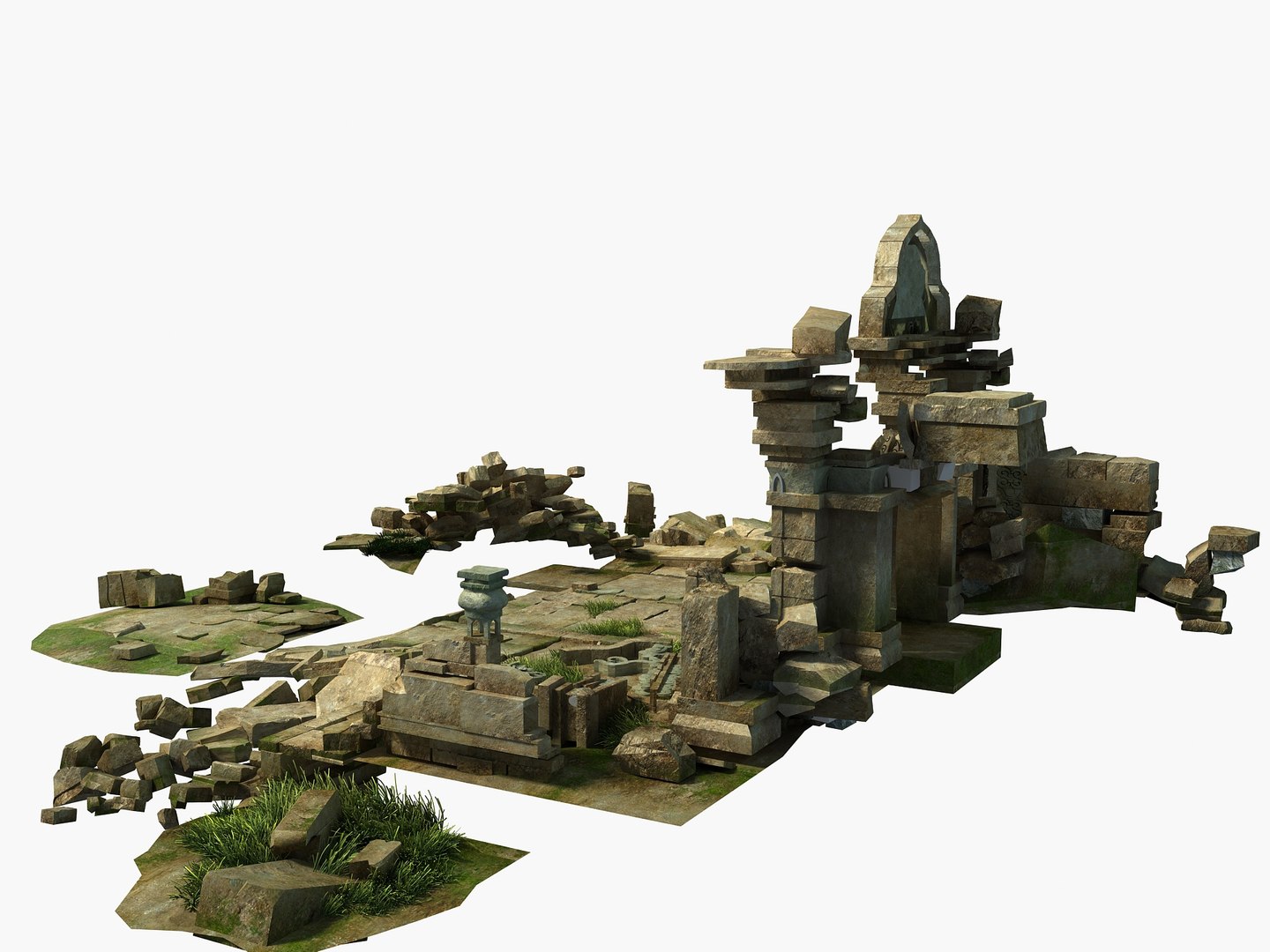 3D Temple Ruins Model - TurboSquid 1965725