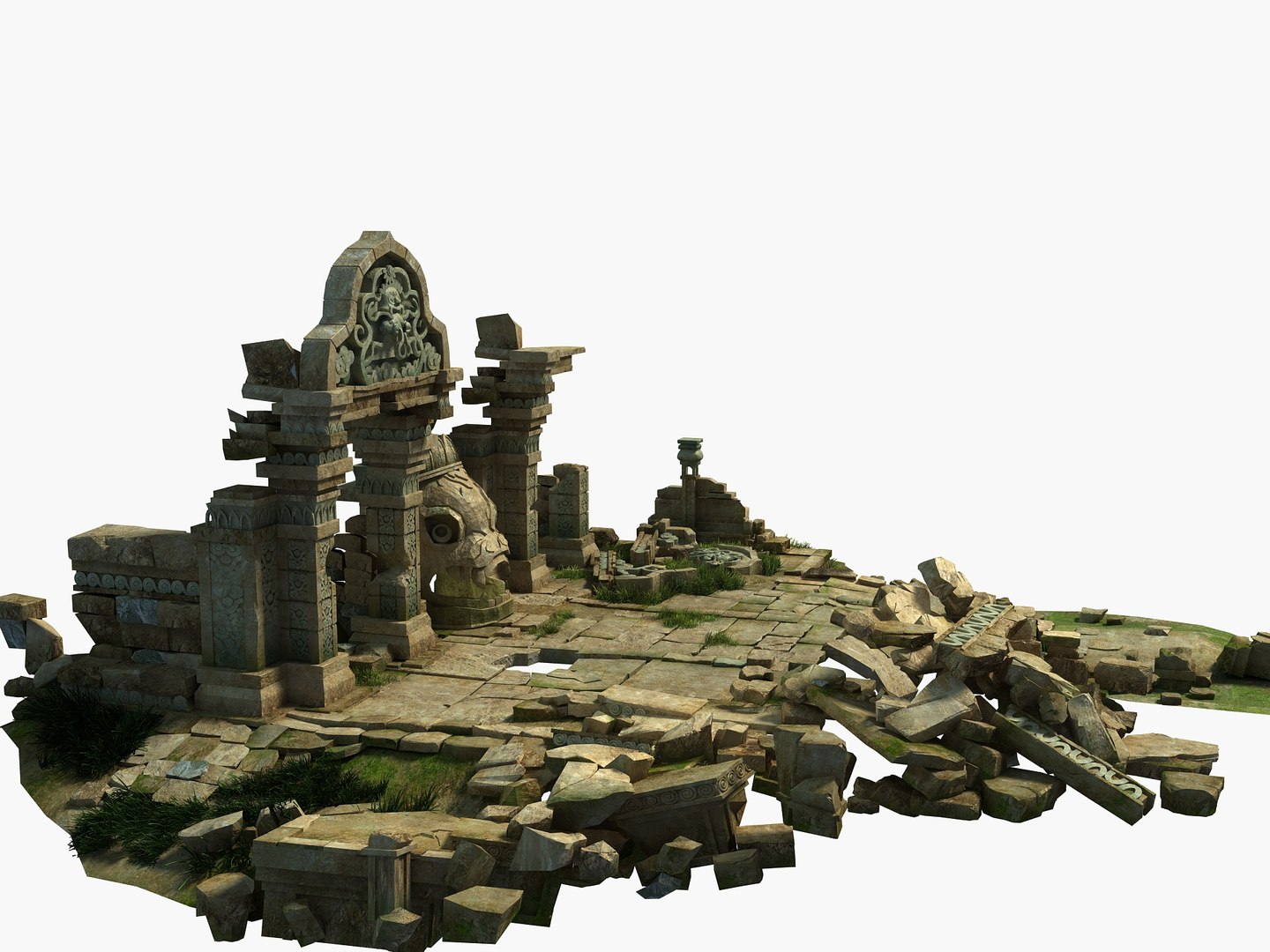 3D Temple Ruins Model - TurboSquid 1965725