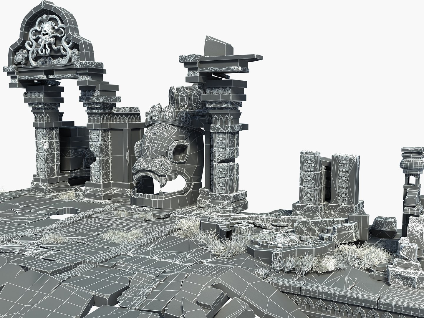 3D Temple Ruins Model - TurboSquid 1965725