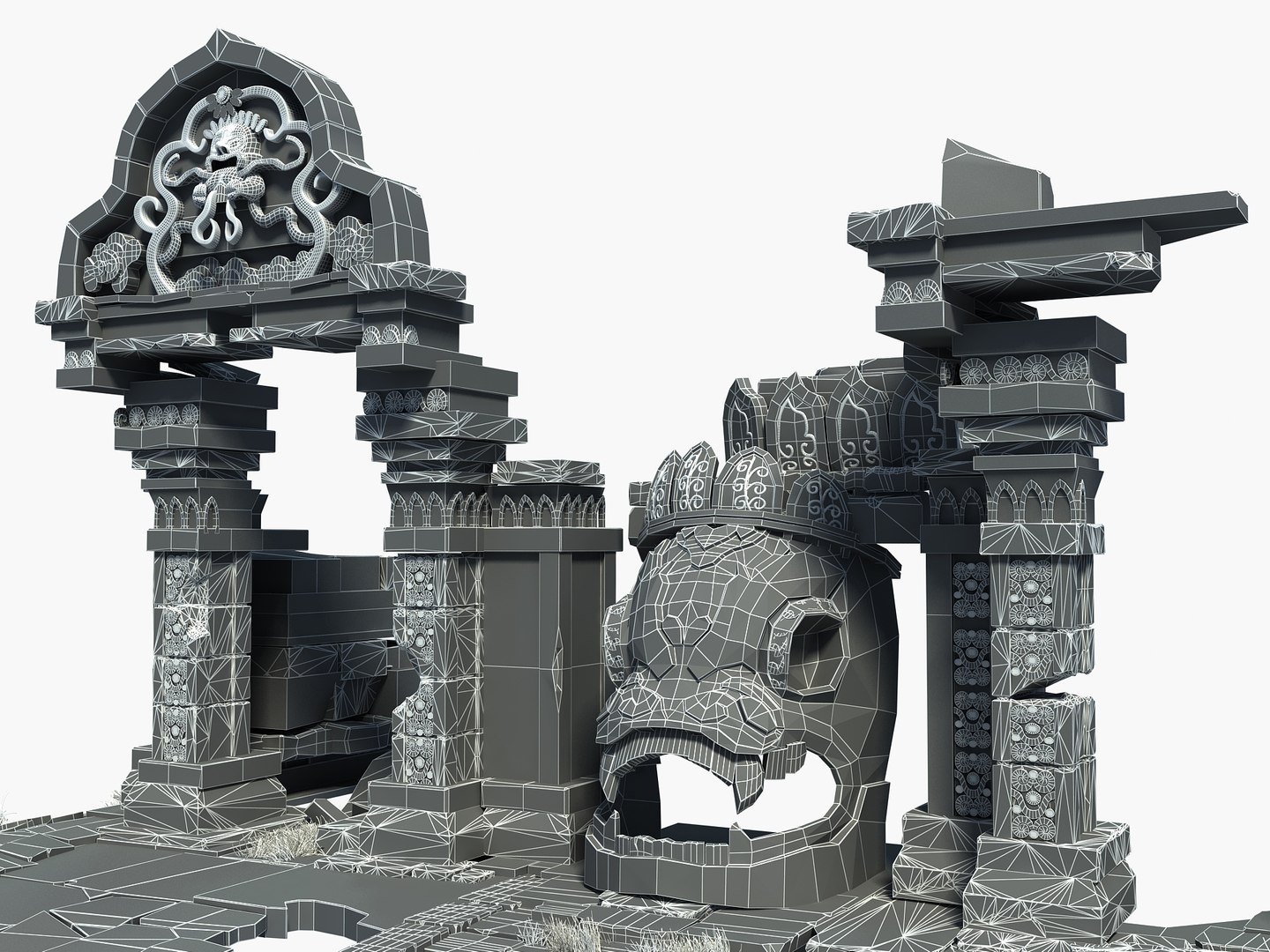 3D Temple Ruins Model - TurboSquid 1965725