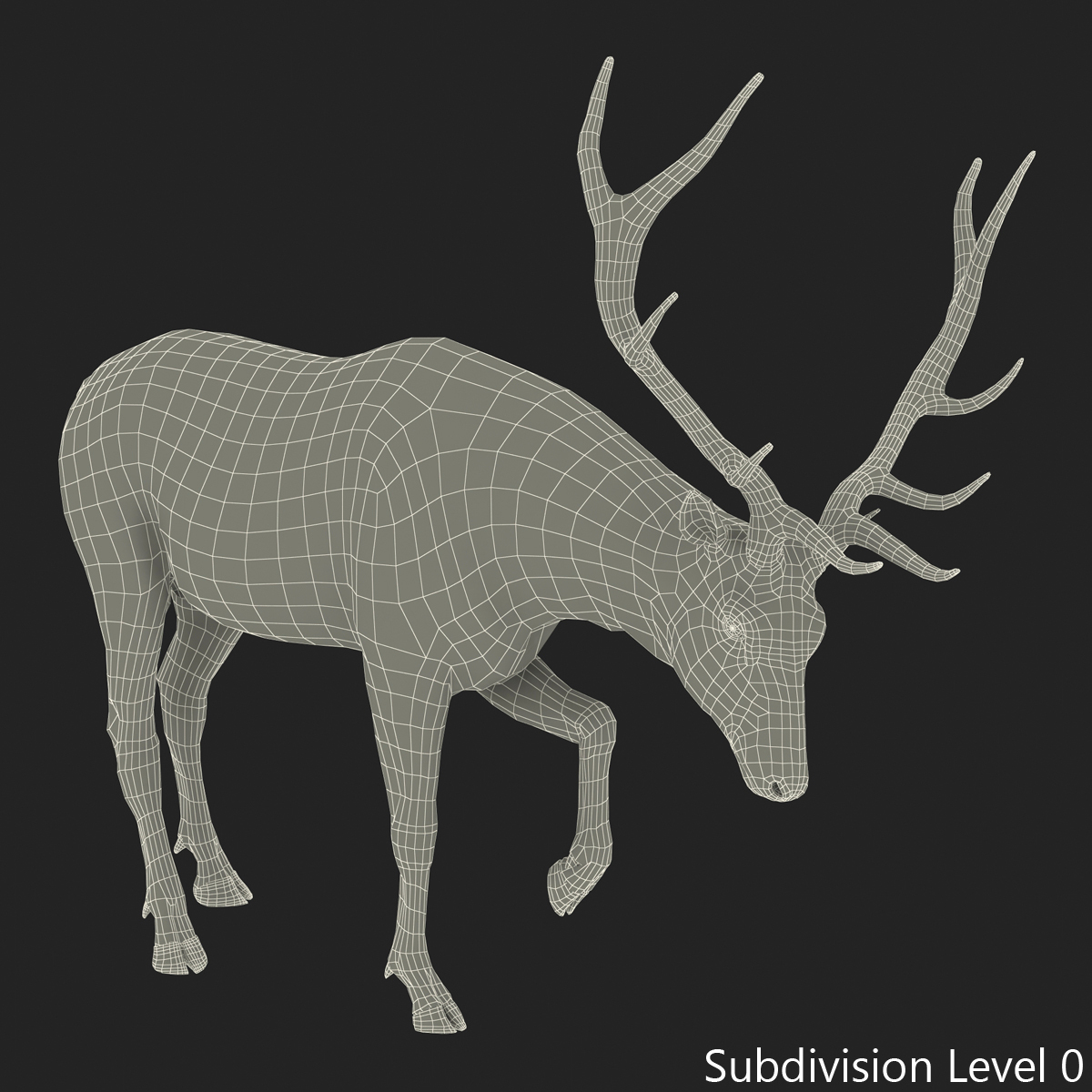 3d elk pose 4 model