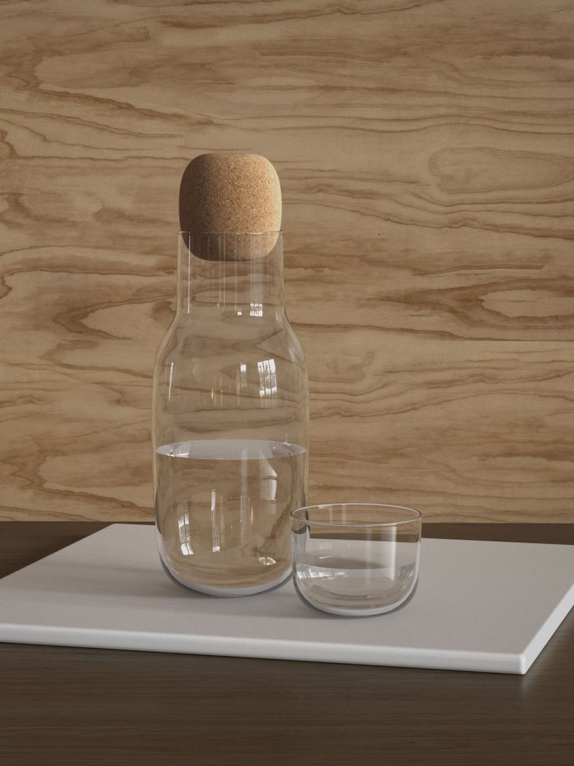 3D muuto corky glass carafe - TurboSquid 1226194