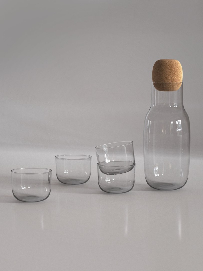 3D muuto corky glass carafe - TurboSquid 1226194