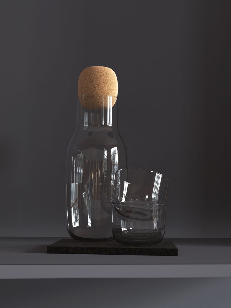3D muuto corky glass carafe - TurboSquid 1226194