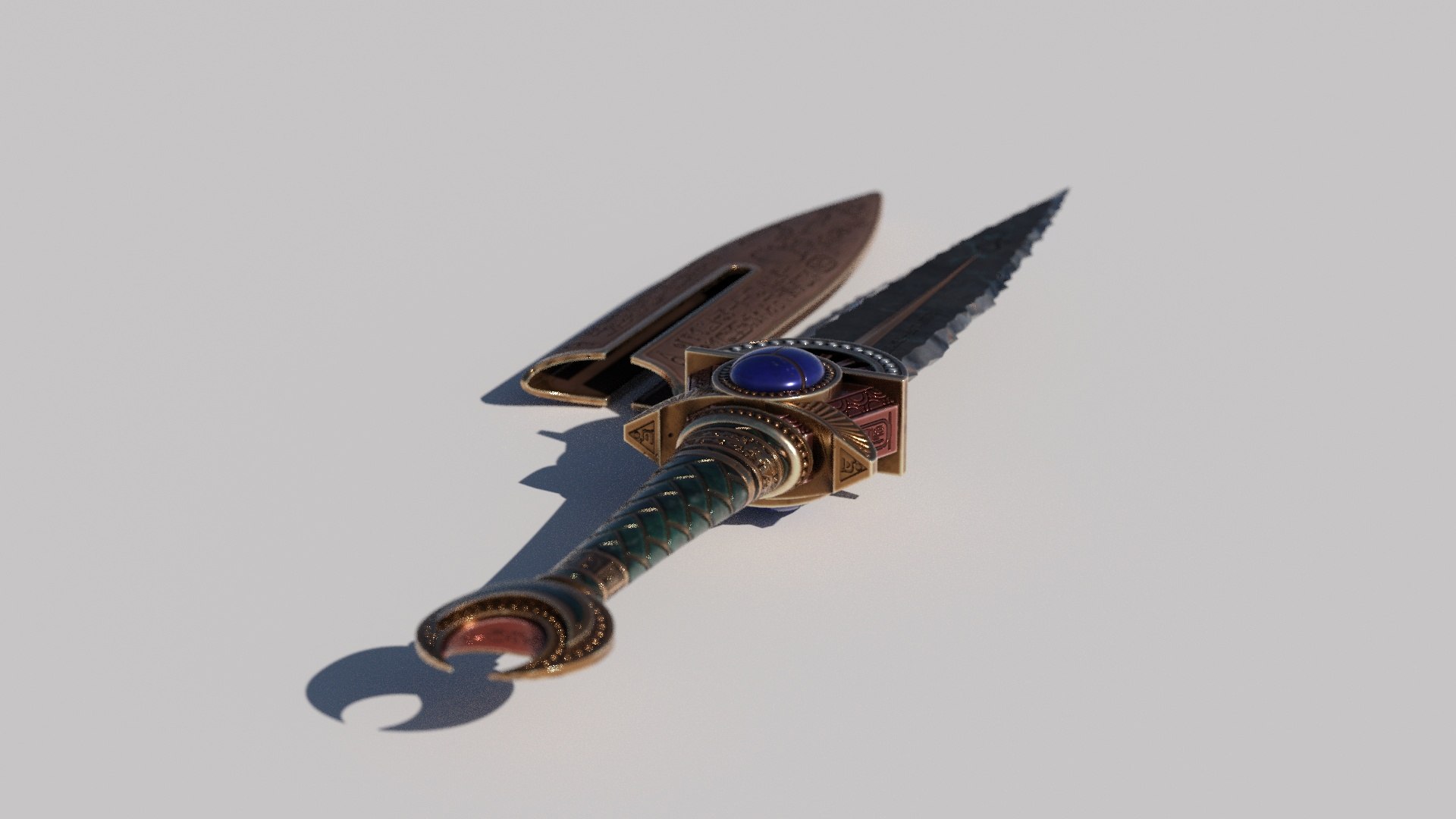 OB 02 Egyptian Necromancer Kit - 02 - Flintstone Dagger Model ...