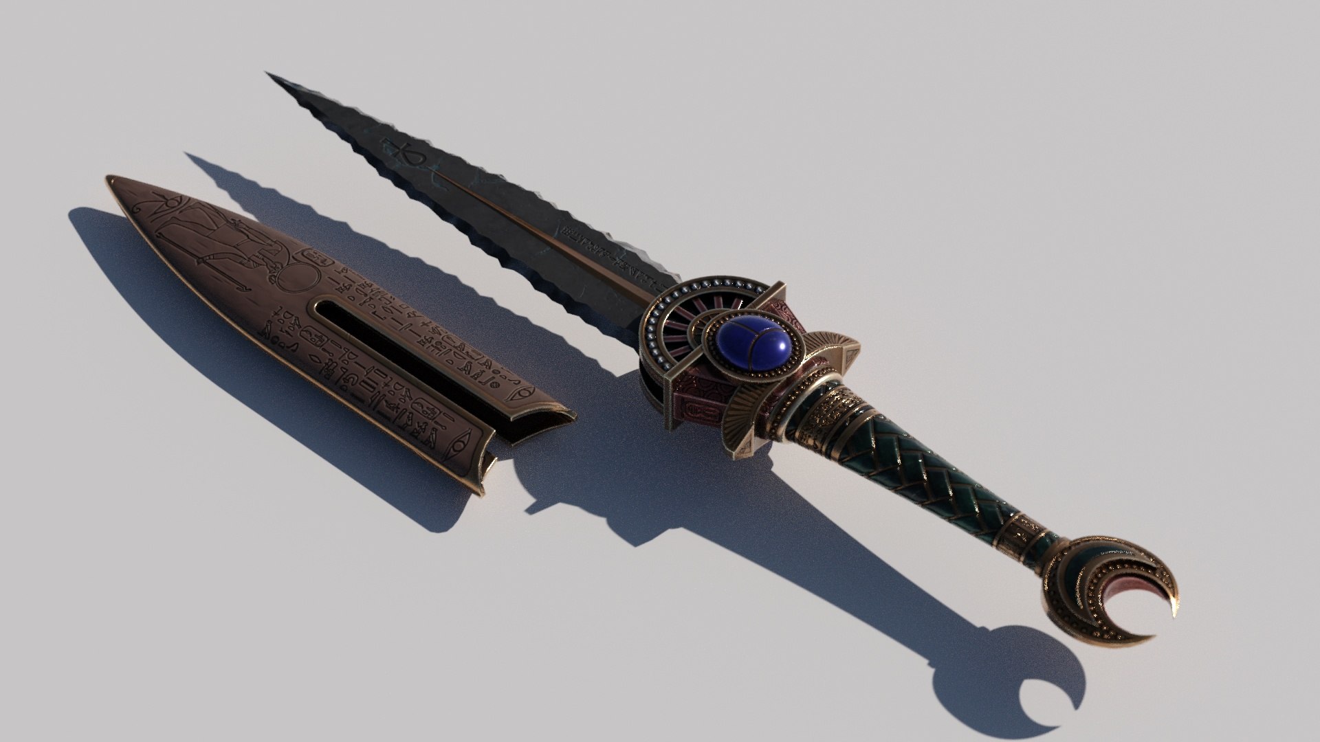 OB 02 Egyptian Necromancer Kit - 02 - Flintstone Dagger Model ...