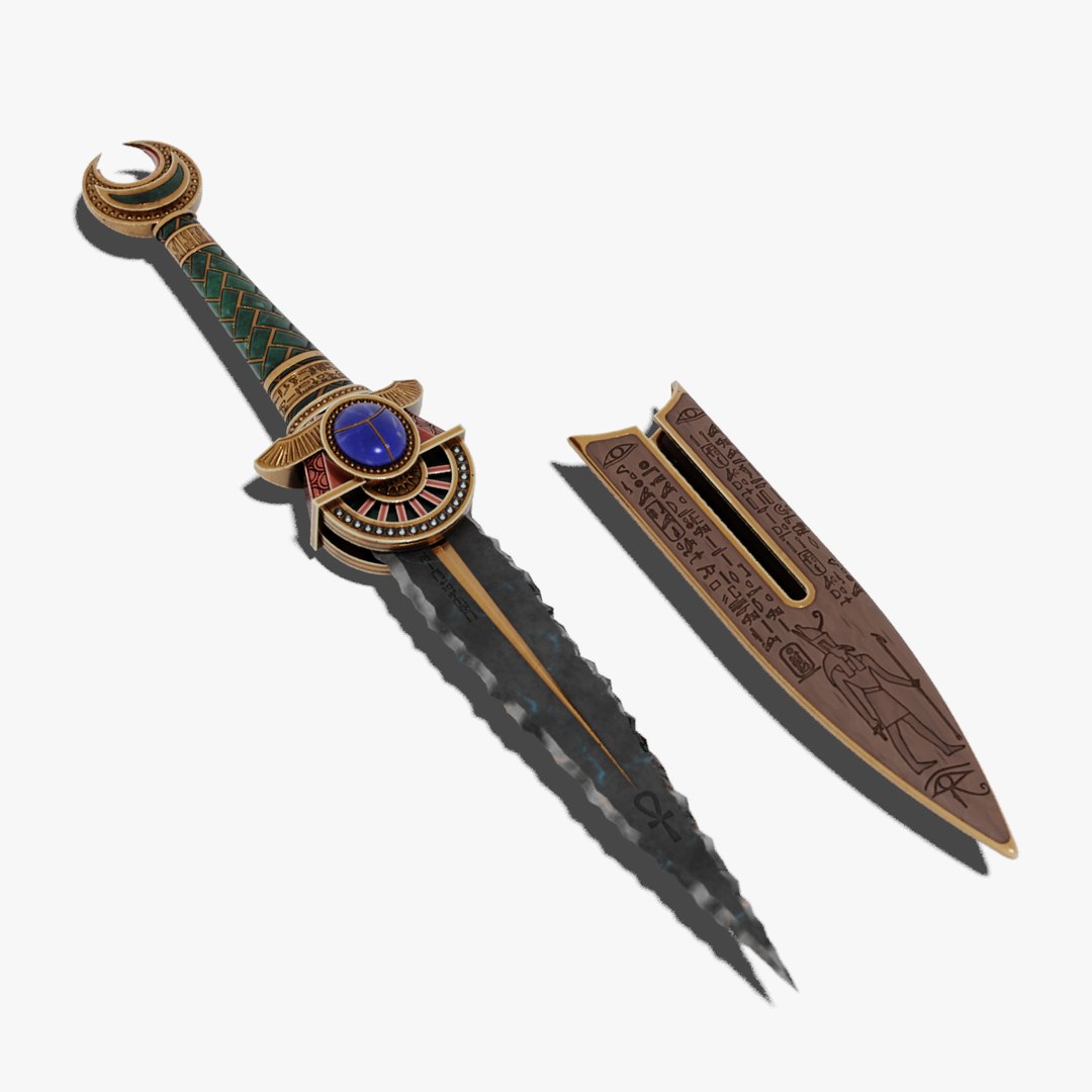OB 02 Egyptian Necromancer Kit - 02 - Flintstone Dagger Model - TurboSquid 2135362
